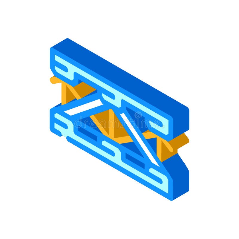 Bridge Metal Material Frame Isometric Icon Vector Illustration Stock ...