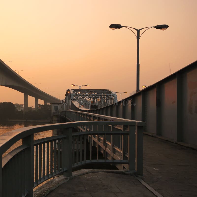 The bridge at morning stock photo. Image of structure - 37761022