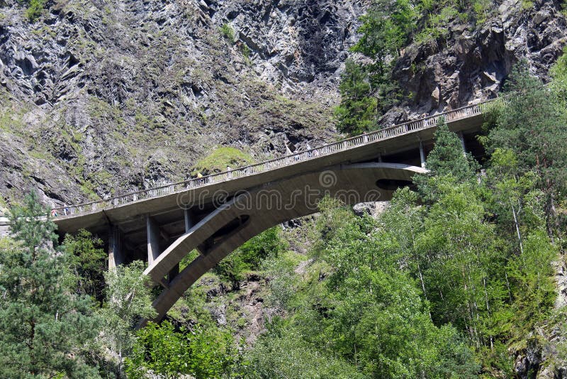 Bridge in the mountain stock image. Image of footbridge - 124625883