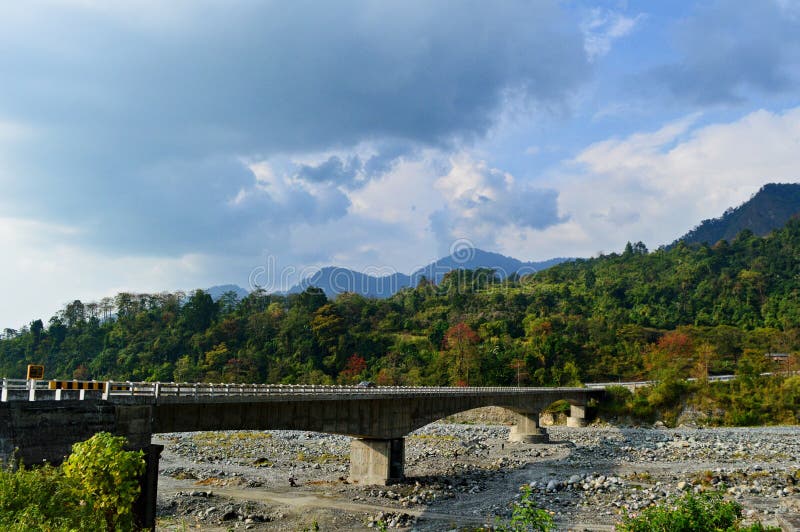 Bridge and mountain stock image. Image of bridge, view - 175243153