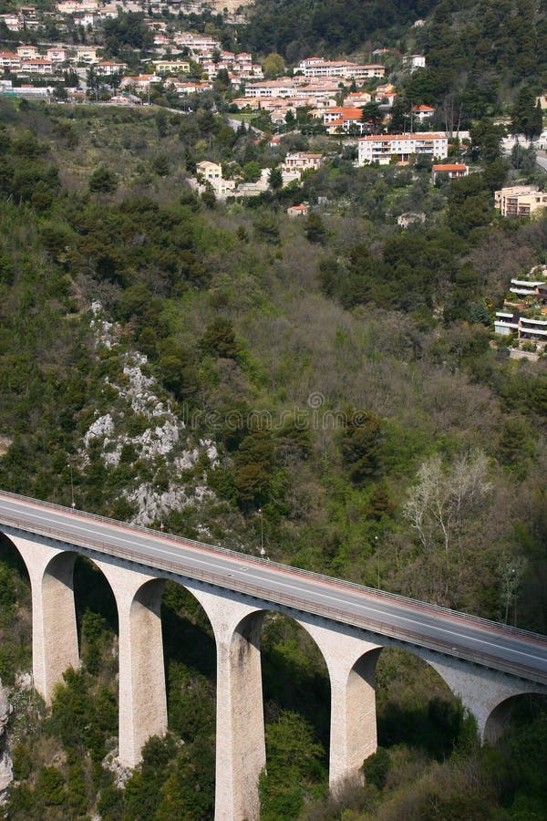 Bridge in the Mountains in France Stock Photo - Image of panorama ...