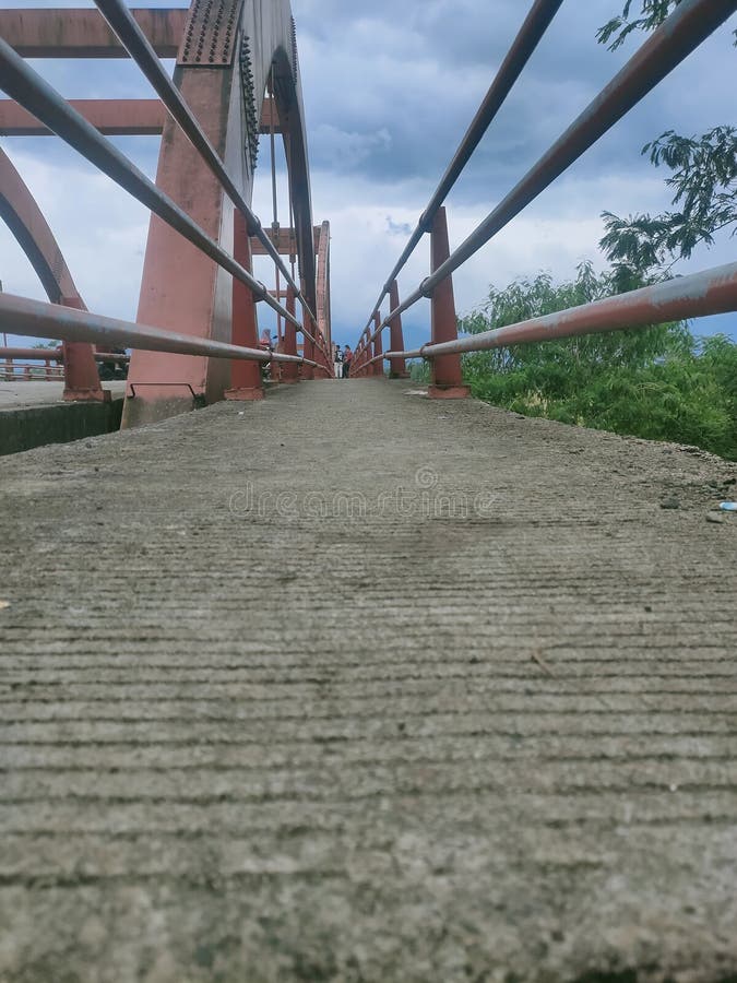 Bridge in the Mountains To Cross People Over the River Stock Image ...