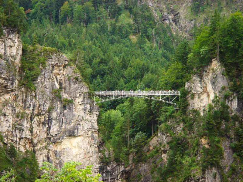 Bridge in mountains stock photo. Image of neuschwanstein - 44878196