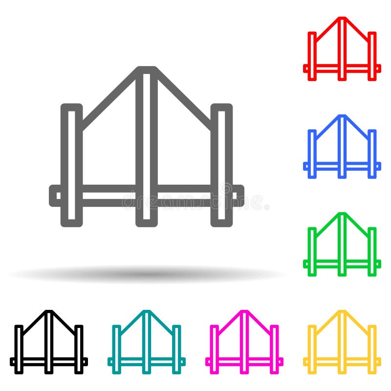 Bridge Multi Color Style Icon. Simple Thin Line, Outline of Web Icons ...