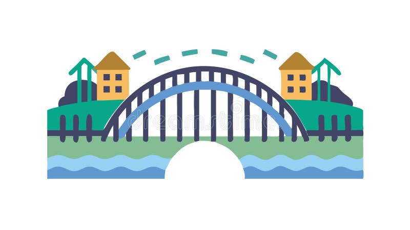Bridge with Multiple Arches, Architectural Grandeur, Vector Design ...