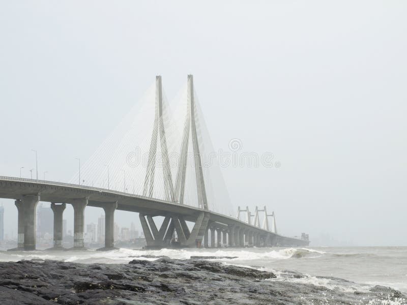 Bridge in Mumbai stock image. Image of india, ocean, huge - 22244355