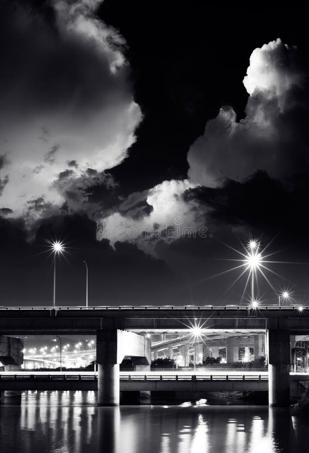 Bridge of night stock image. Image of cityscape, dramatic - 12320867