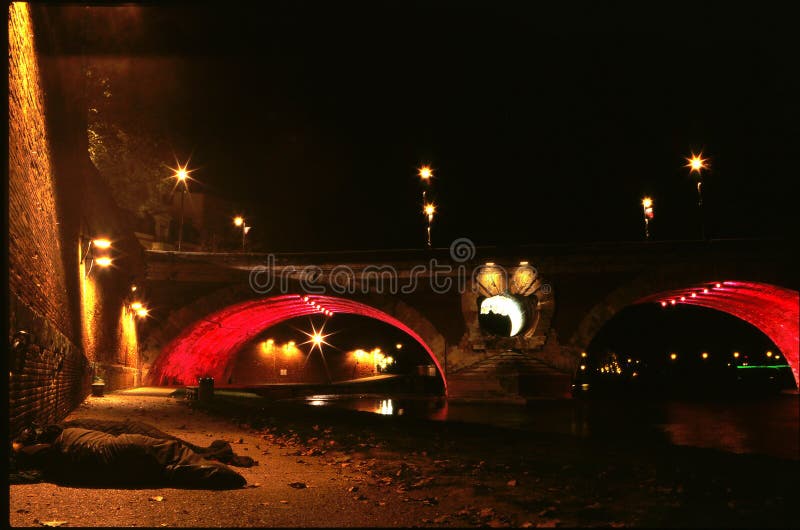 The bridge in night stock image. Image of quiet, scenes - 16082105