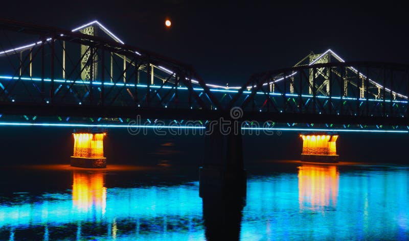 Bridge at night, stock photo. Image of famous, night - 23589588
