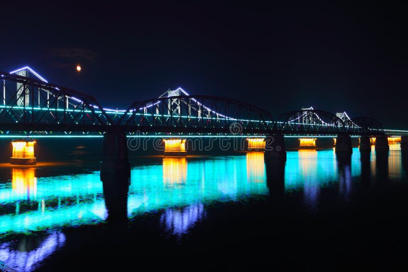 Bridge at night, stock photo. Image of modern, ocean - 23589600