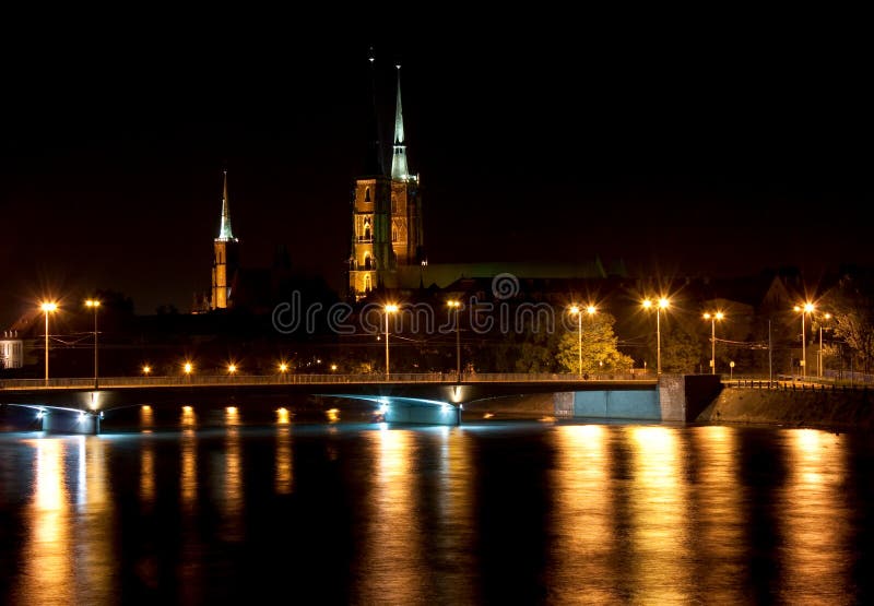 Bridge at night stock image. Image of road, dusk, exterior - 28254263