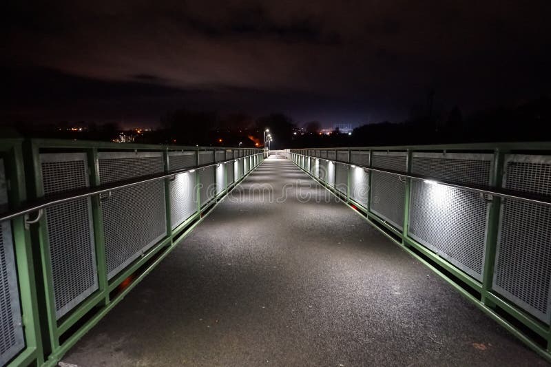 Bridge by night stock photo. Image of cycle, bridge - 107178056
