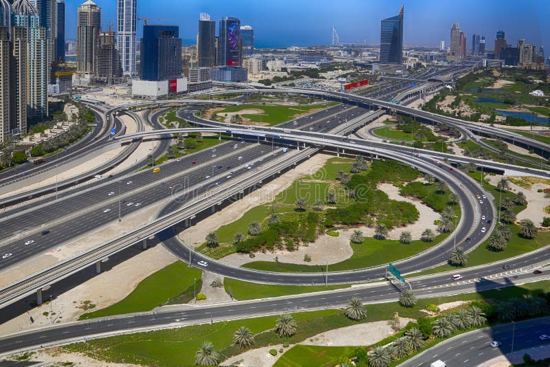 Bridge No5 Sheikh Zayed Road Editorial Stock Image - Image of blue ...