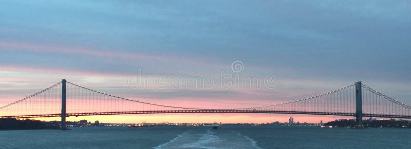 Bridge Ocean Sea Sunset Sky Cruise Stock Image - Image of bridge ...