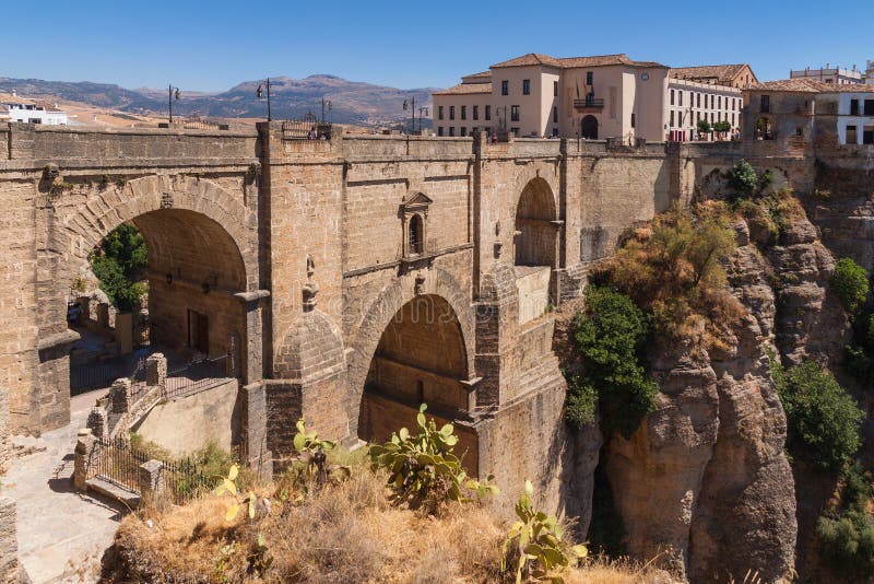Bridge in the Old City of Ronda, Spain Stock Image - Image of ronda ...