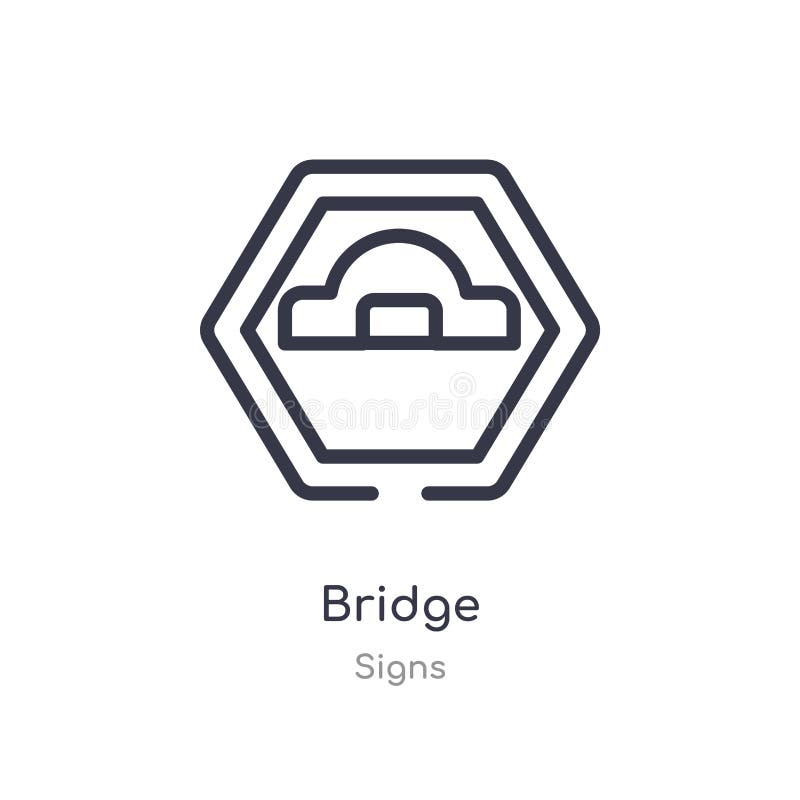 Bridge outline logo vector stock vector. Illustration of connection ...
