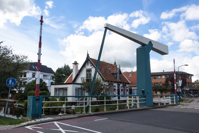 Bridge Over Canal River in Irban Setting Editorial Stock Image - Image ...