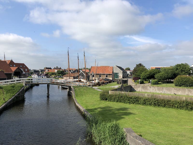 Bridge Over a Canal in Workum Stock Photo - Image of cloud, canal ...