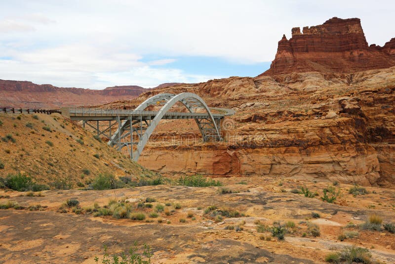 Bridge over canyon stock photo. Image of landmark, clouds - 74735784