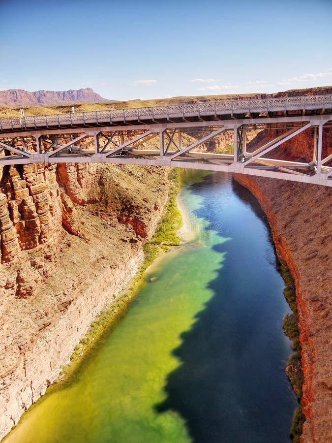 Bridge Over Colorado River, Canyon Stock Photo - Image of tourism ...