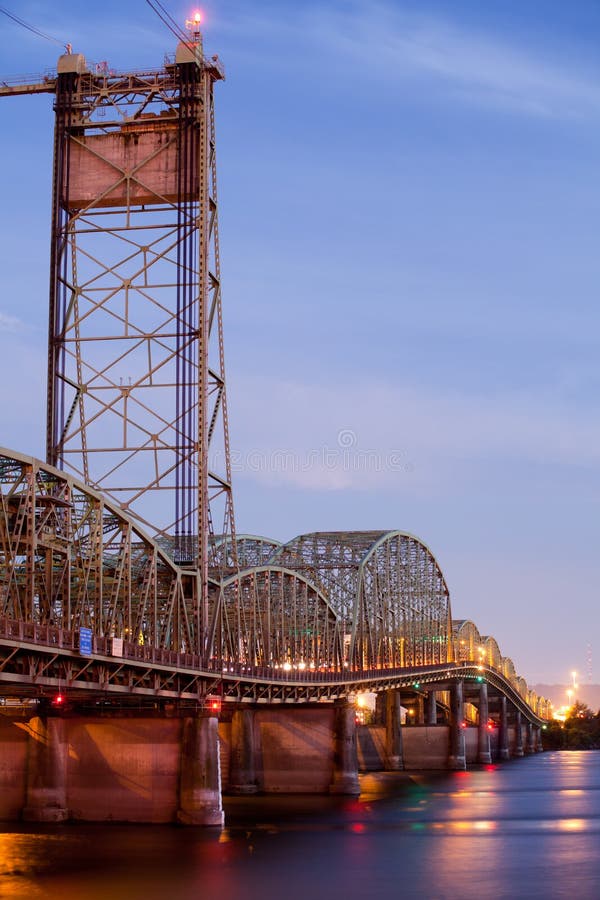 Bridge Over Columbia River Oregon Stock Image - Image of highway ...