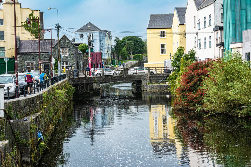Bridge Over Corrib River, Galway, Ireland, Europe Editorial Image ...
