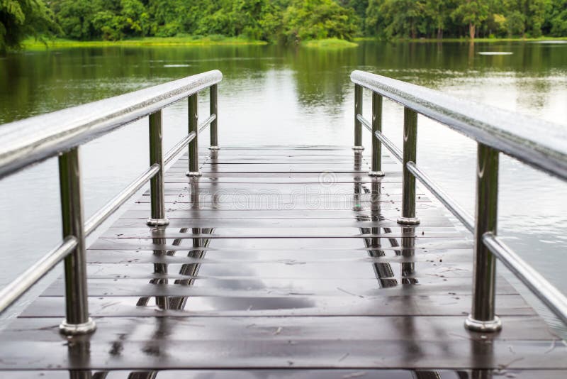 Bridge Over a Dam Near the Mountain Stock Photo - Image of scenery ...
