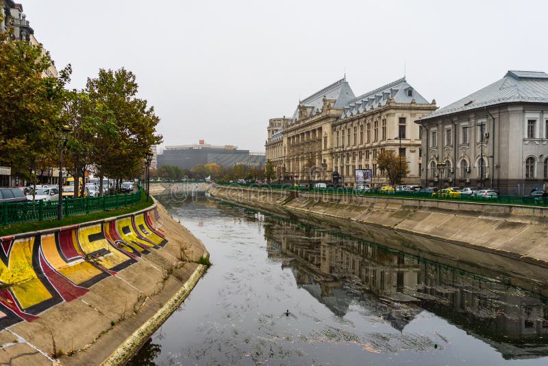 Bridge Over Dambovita River. Cityscape Bucharest, Romania, 2023 ...