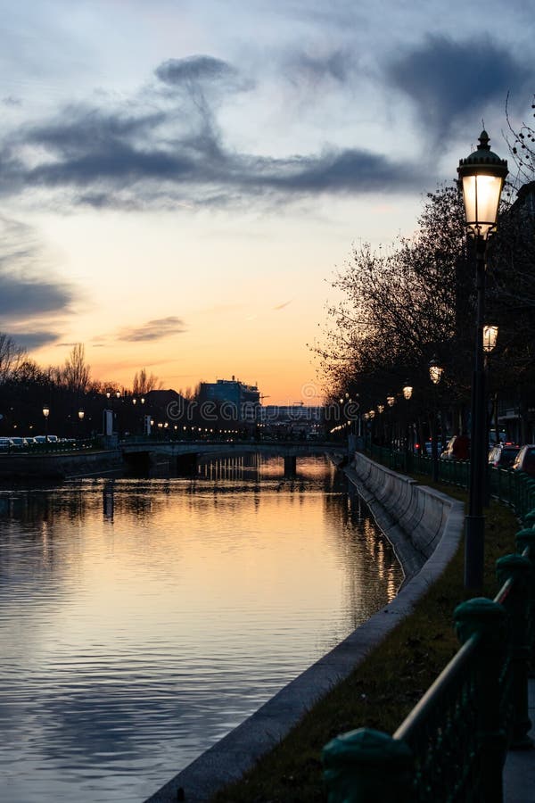 Bridge Over Dambovita River. Cityscape Bucharest, Romania, 2023 ...