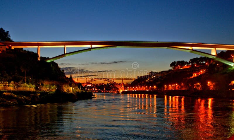 Bridge Over Douro River in Oporto Stock Image - Image of cityscape ...