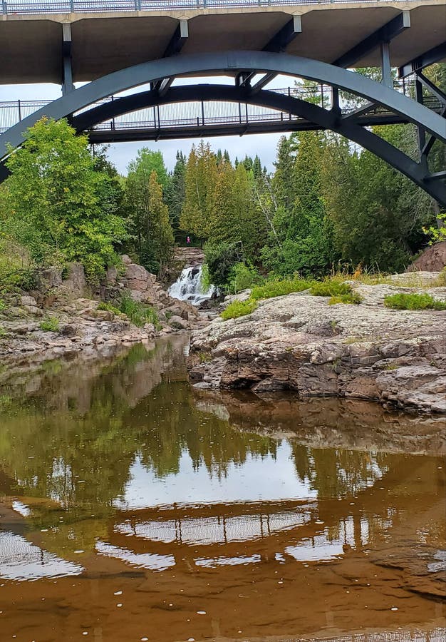 Bridge over the Falls stock image. Image of water, waterfall - 160408209
