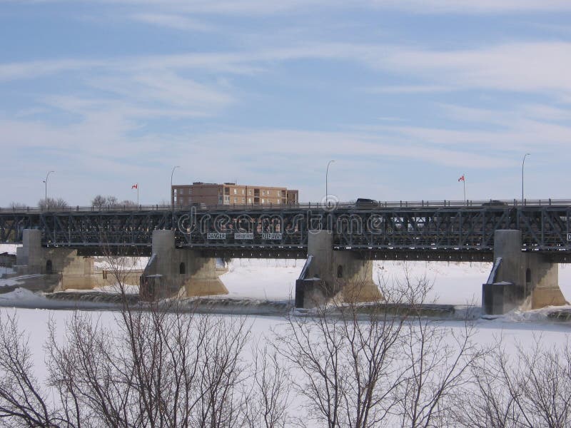 Bridge Over Floodway stock image. Image of cars, floodway - 591363