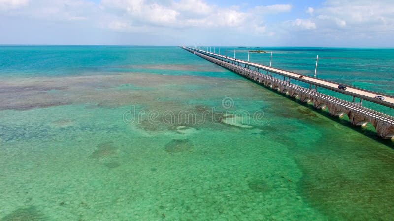 Bridge Over Florida Keys, Aerial View Stock Photo - Image of beautiful ...