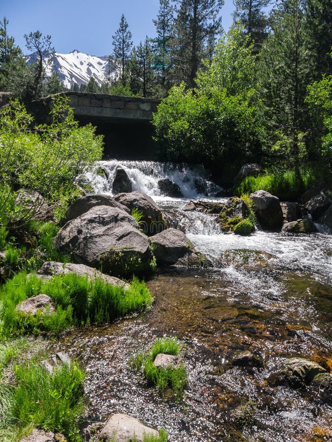 Bridge over Hat Creek stock photo. Image of country, alpine - 74664704
