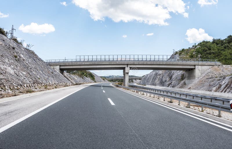 Bridge over a highway. stock photo. Image of viaduct - 102583634