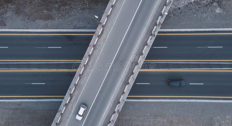Bridge over the highway stock image. Image of crossroad - 300513497