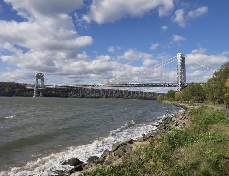 Bridge Over the Hudson River Stock Photo - Image of washington, tidal ...