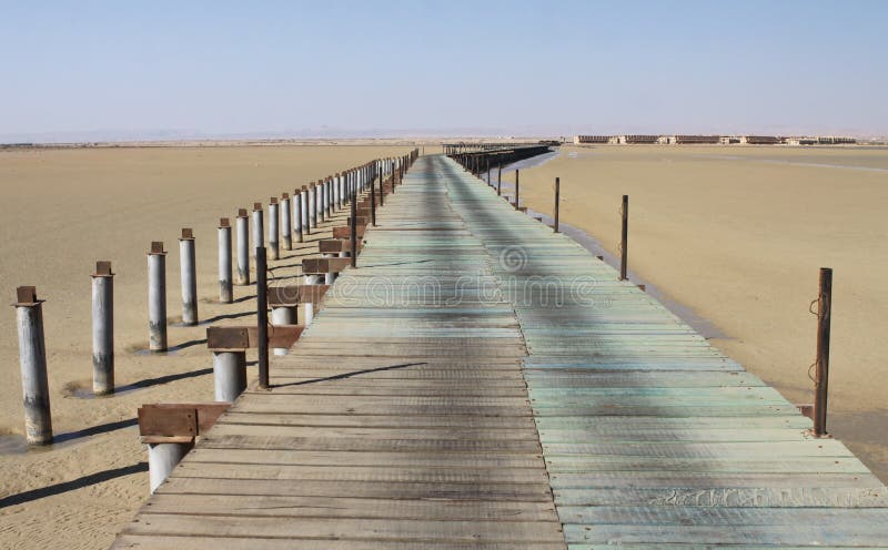 Bridge Over Lagoon in Ras Sudr, Egypt Stock Image - Image of egypt ...
