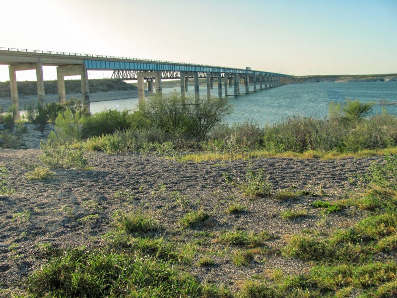 Bridge over lake stock photo. Image of lake, amistad - 101731180