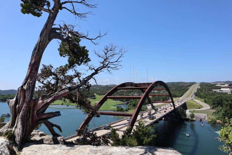 Bridge Over a Lake in Texas Stock Image - Image of travel, boats: 256318925