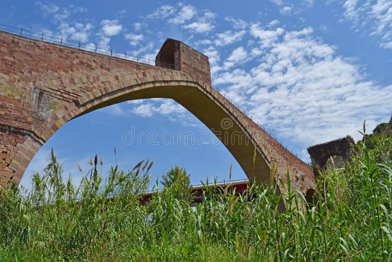 Bridge Over the Llobrega River, Martorell Stock Photo - Image of ...