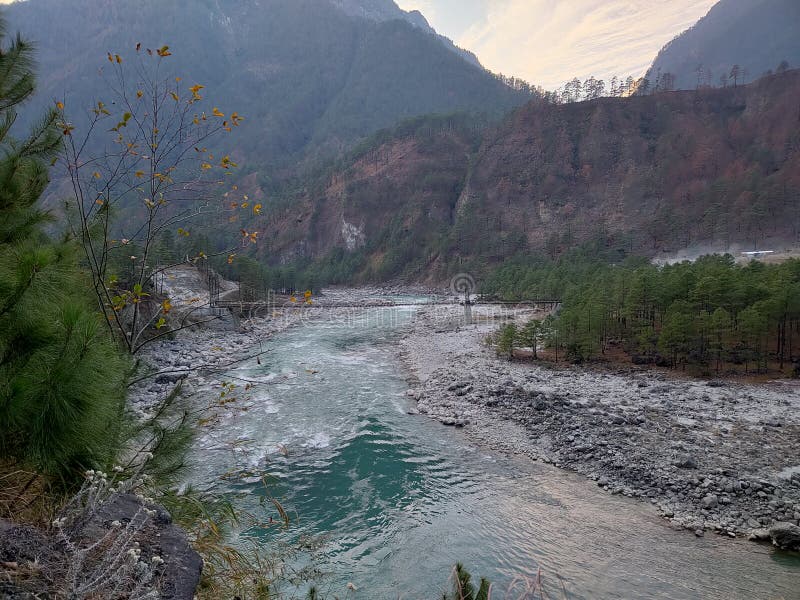 The Bridge Over the Lohit River in Arunachal Stock Photo - Image of ...
