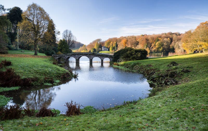 Stourhead National Trust stock image. Image of tree, bridge - 15933313
