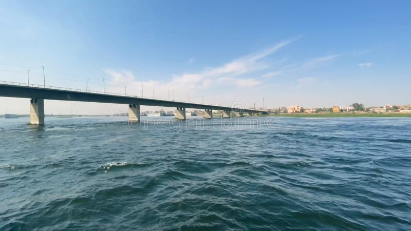 Bridge over the nile river stock video. Video of egypt - 266298639