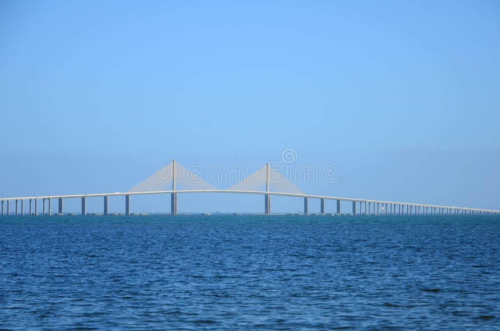 A bridge over the ocean stock photo. Image of architecture - 41770738