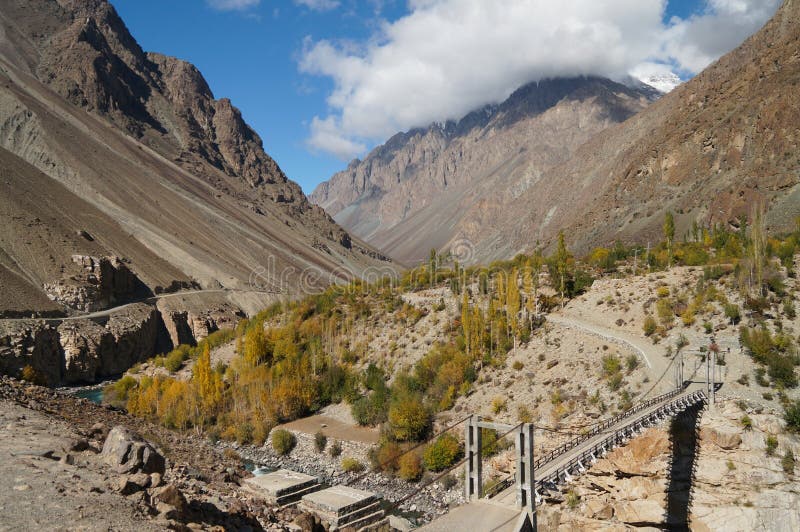Phandar Valley in Autumn,Northern Pakistan Stock Image - Image of road ...