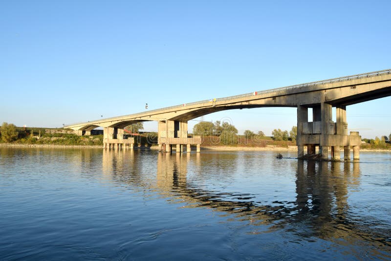 A Bridge Over the Po River - Italy Stock Photo - Image of autumn ...