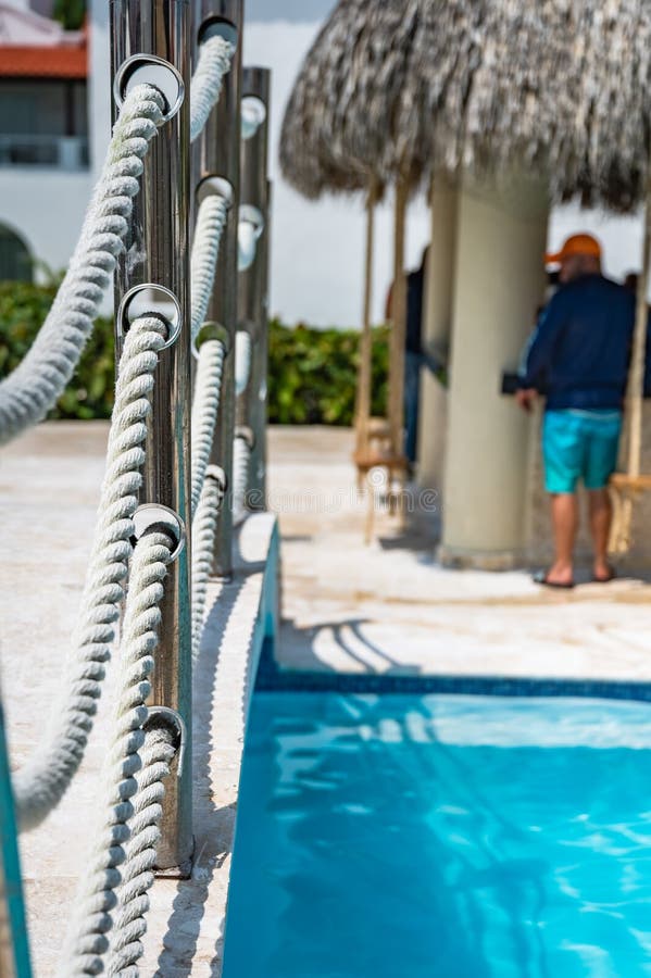 Bridge over the pool stock image. Image of hotel, architecture - 243074467