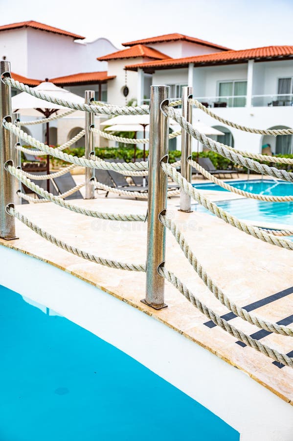 Bridge over the pool stock photo. Image of aqua, scenic - 242470044