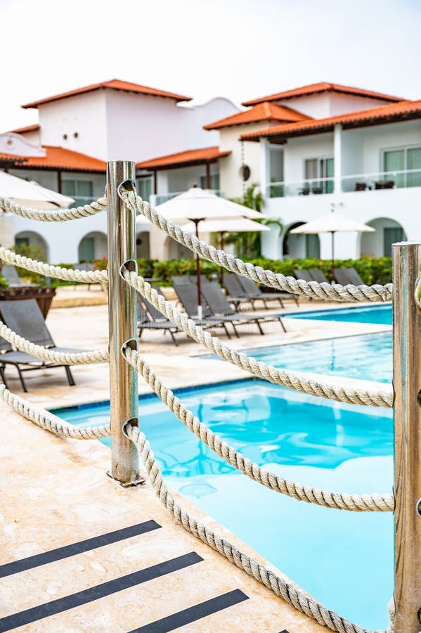 Bridge over the pool stock image. Image of hotel, architecture - 243074467